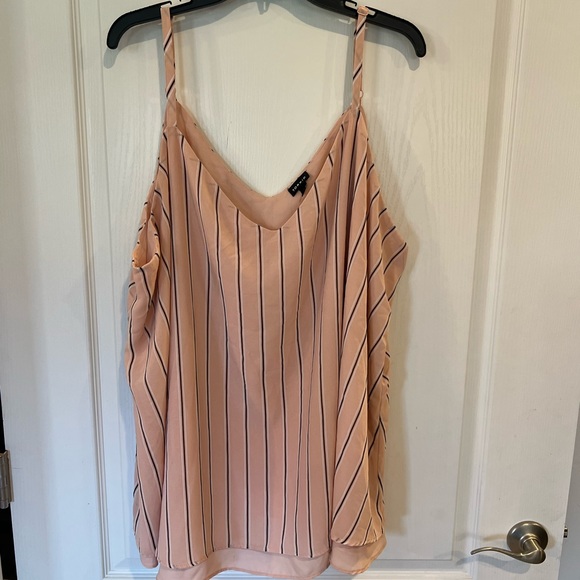 torrid | Tops | Torrid Light Pink Striped Tank Top Plus Size 5 | Poshmark